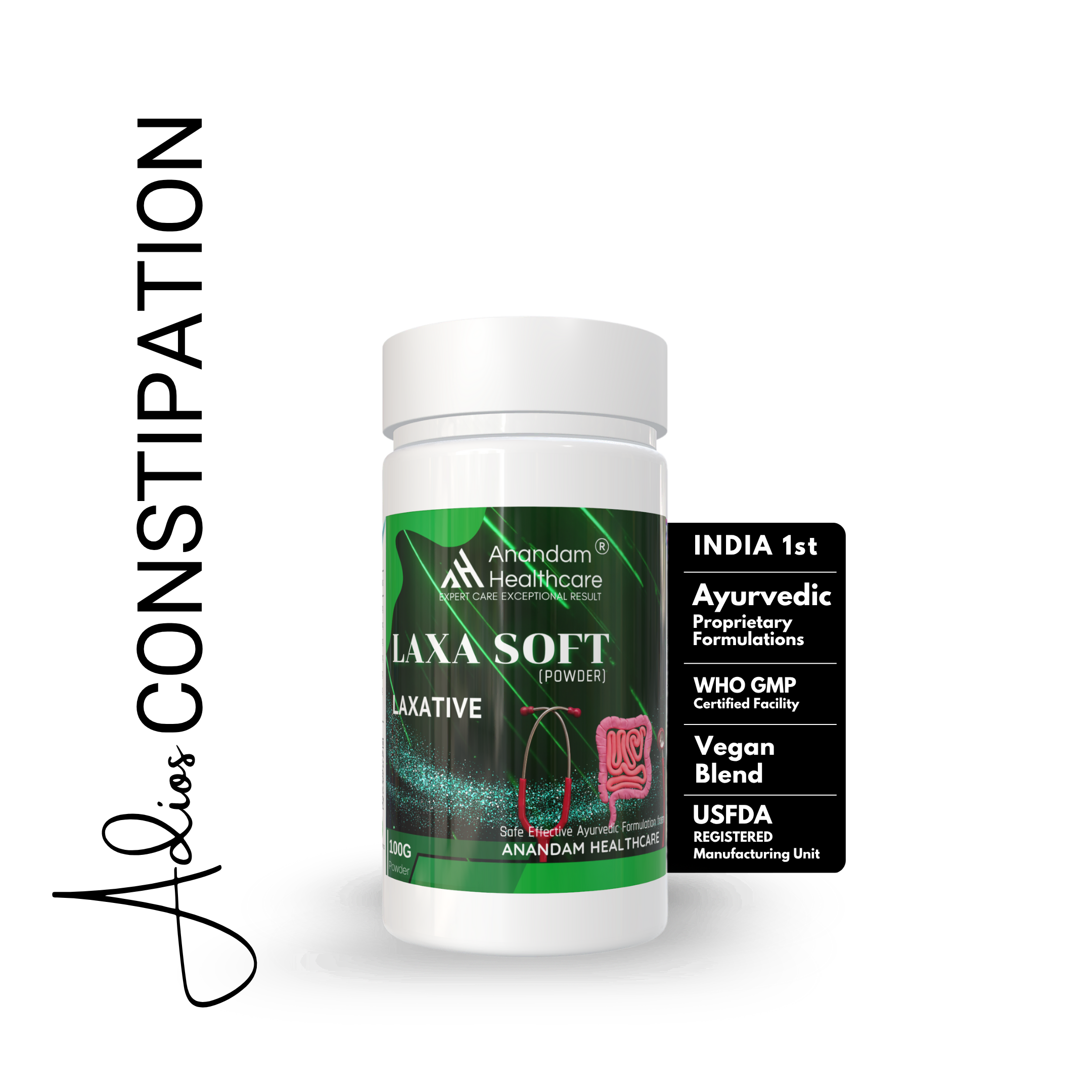 Laxa-Soft Powder | 100 Gm | Natural Laxative for Constipation Relief ...